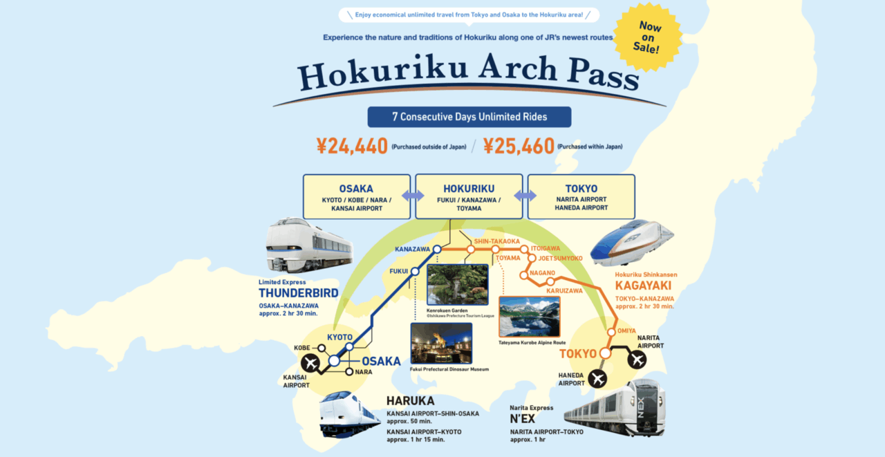 Hokuriku Arch Pass: Discover the Best of Kanto on the 7-Day Rail Pass